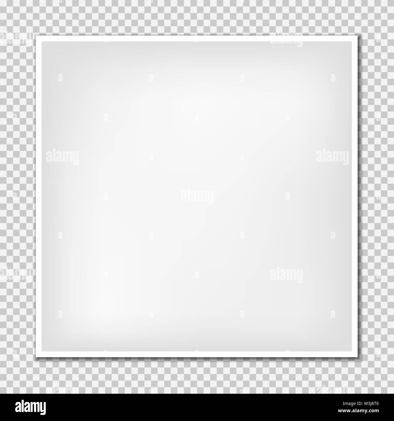 White square paper frame with soft shadow for text or picture is on ...