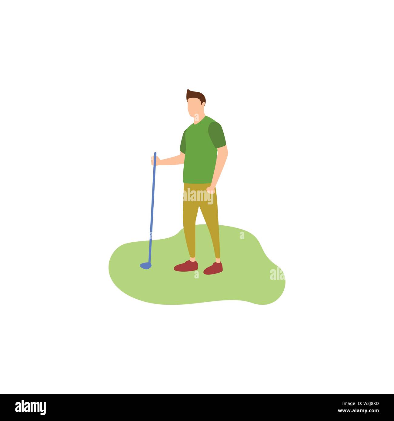 Illustration woman golf vector, man hi-res stock photography and images ...
