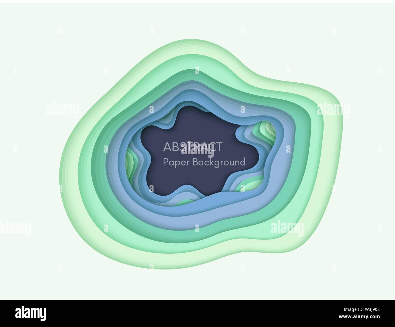 Abstract 3d background with papercut shapes. Paper design, vector ...