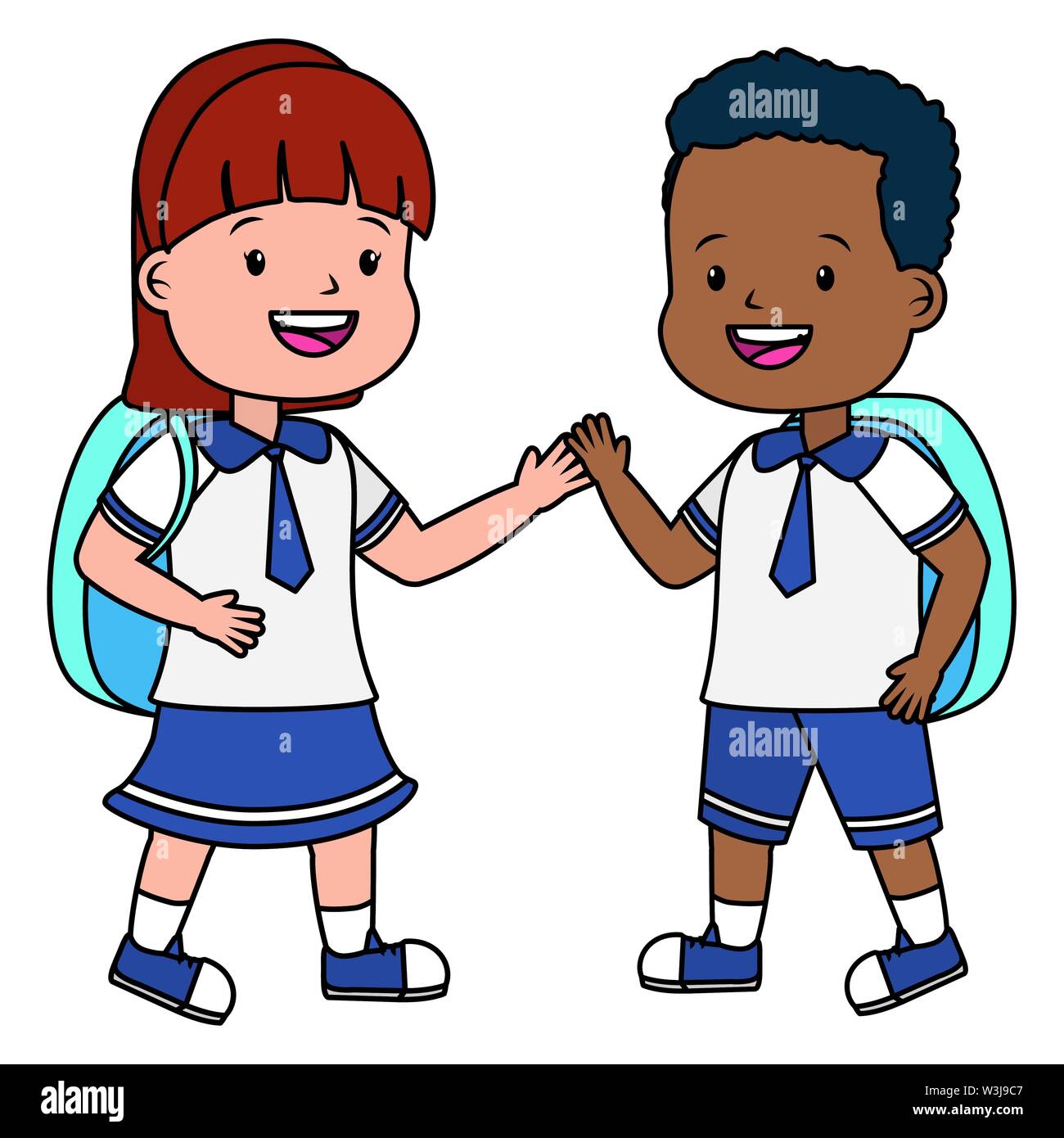 students with backpack back to school Stock Vector Image & Art - Alamy