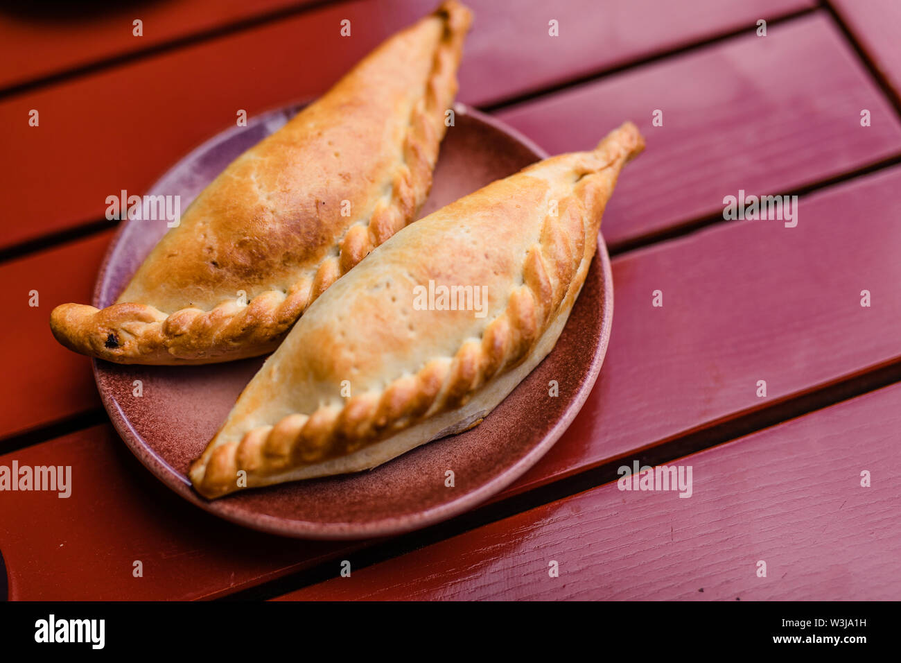 Kibinai, traditional lithuanian food, pastries filled with mutton and ...