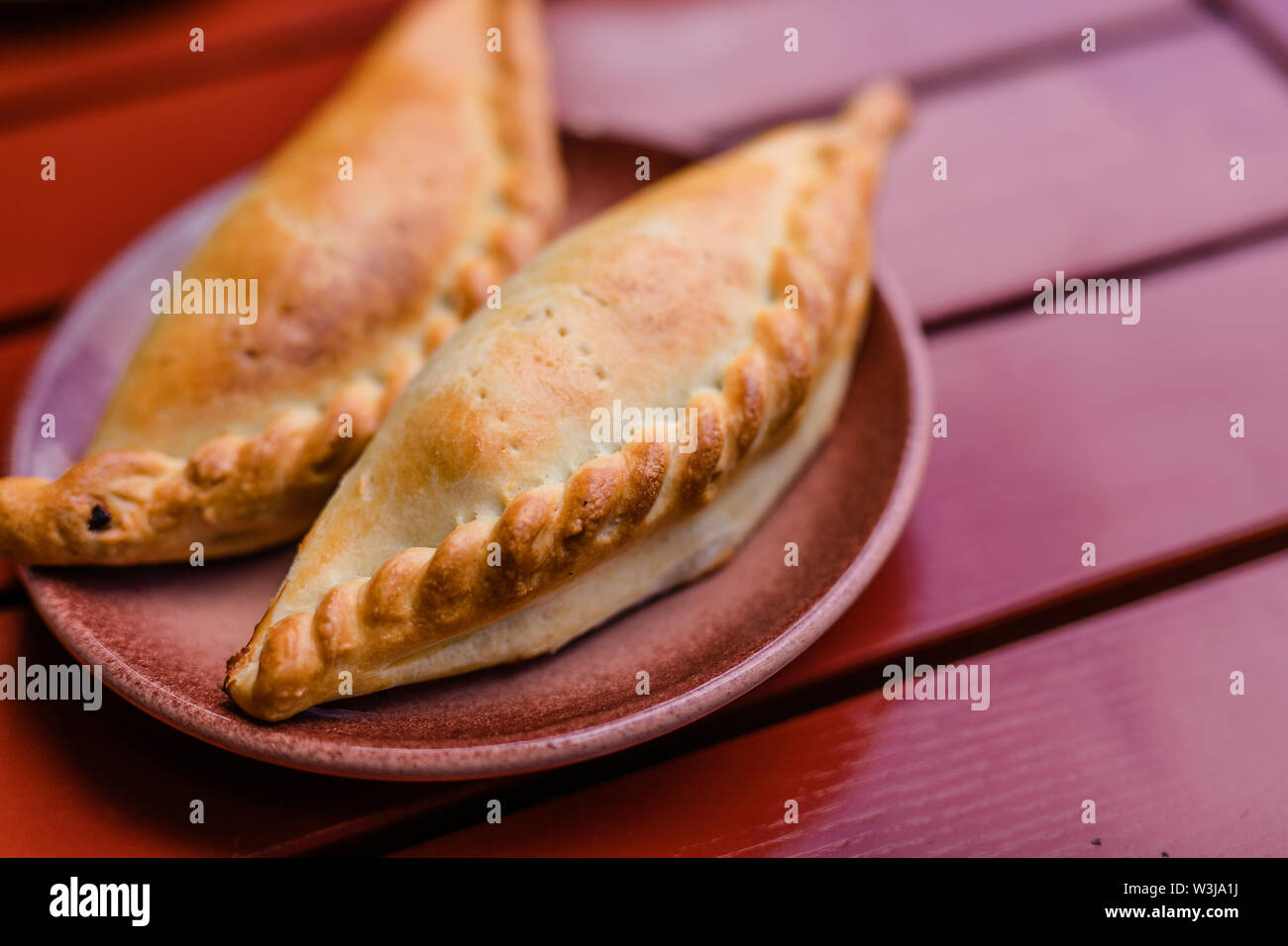 Kibinai, traditional lithuanian food, pastries filled with mutton and ...