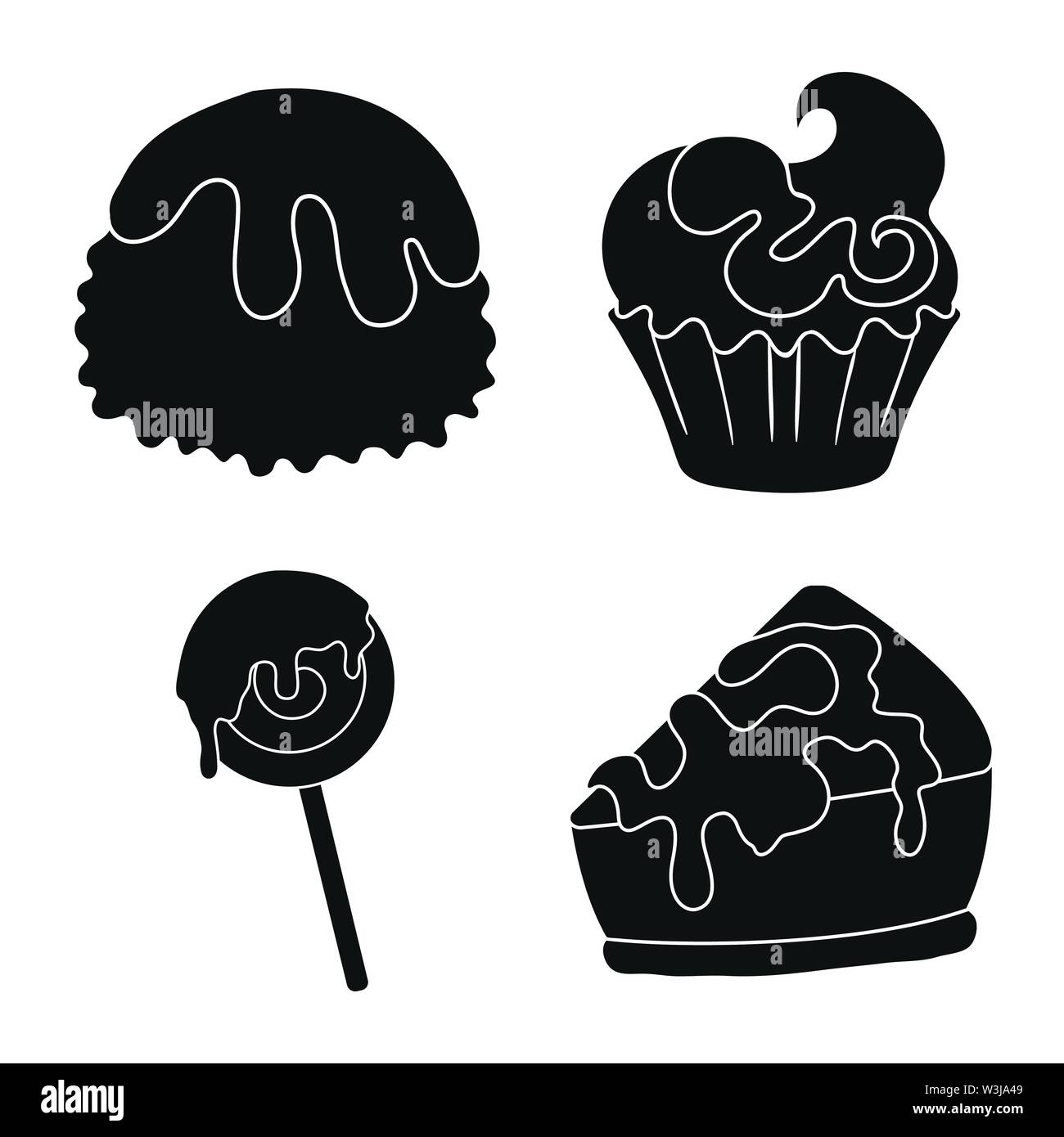 Vector design of sweetness and product icon. Set of sweetness and sweet ...