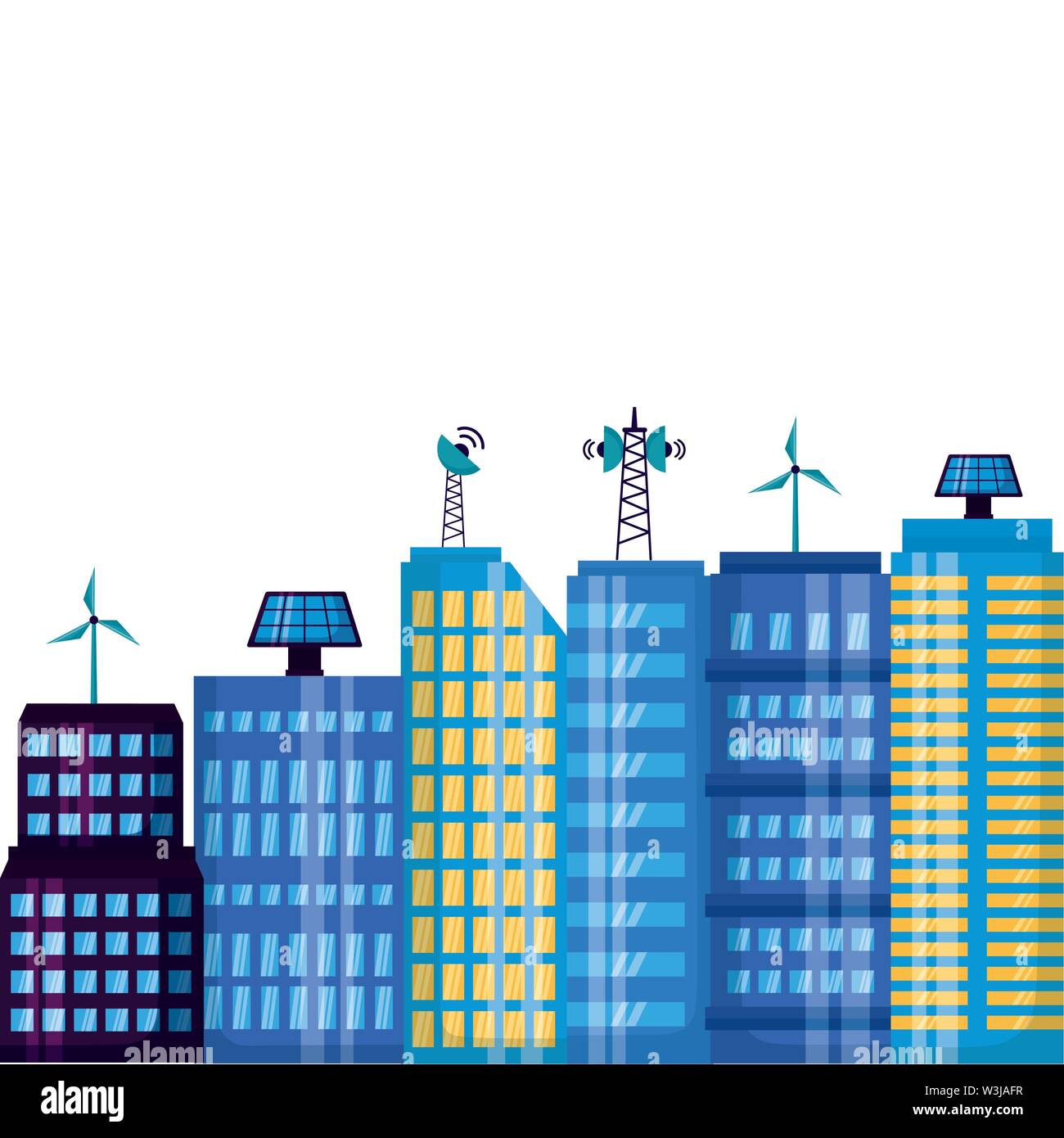 smart city urban town technology Stock Vector Image & Art - Alamy