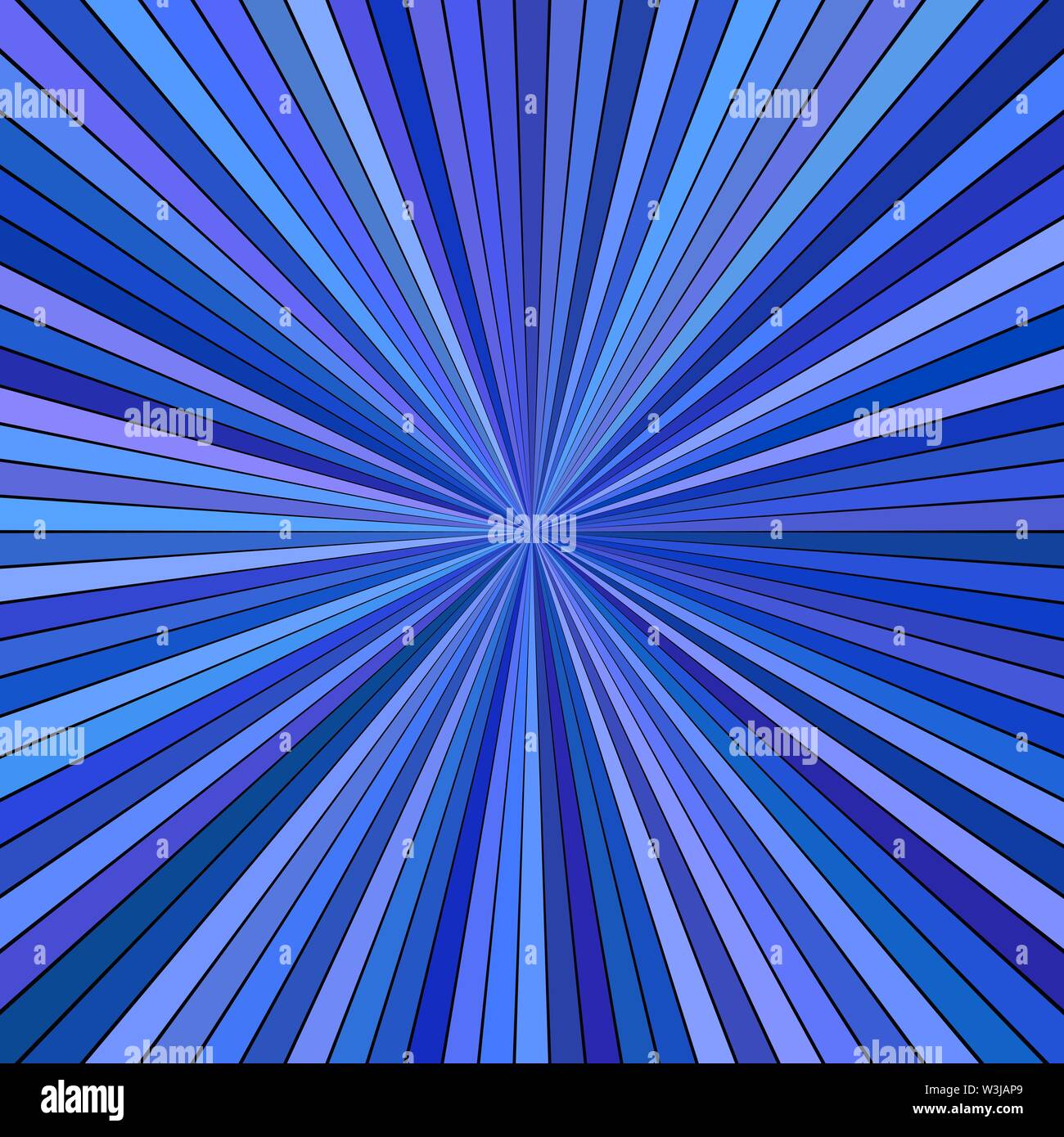 Blue hypnotic abstract striped sun burst background design - vector ...