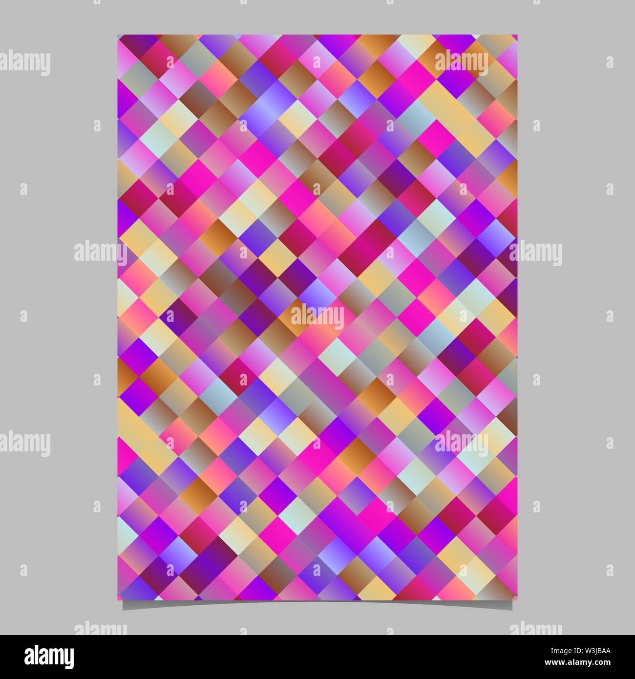 Modern gradient square pattern brochure template design - abstract ...