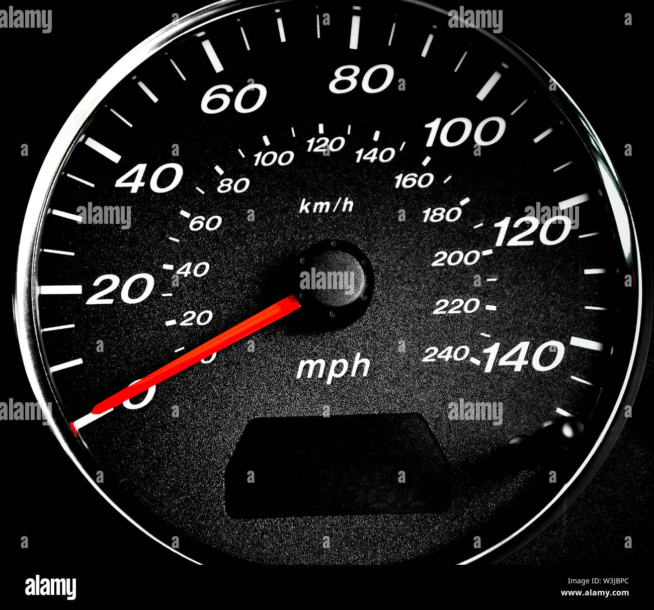 Close-up dashboard with speedometer and RPM Stock Photo - Alamy