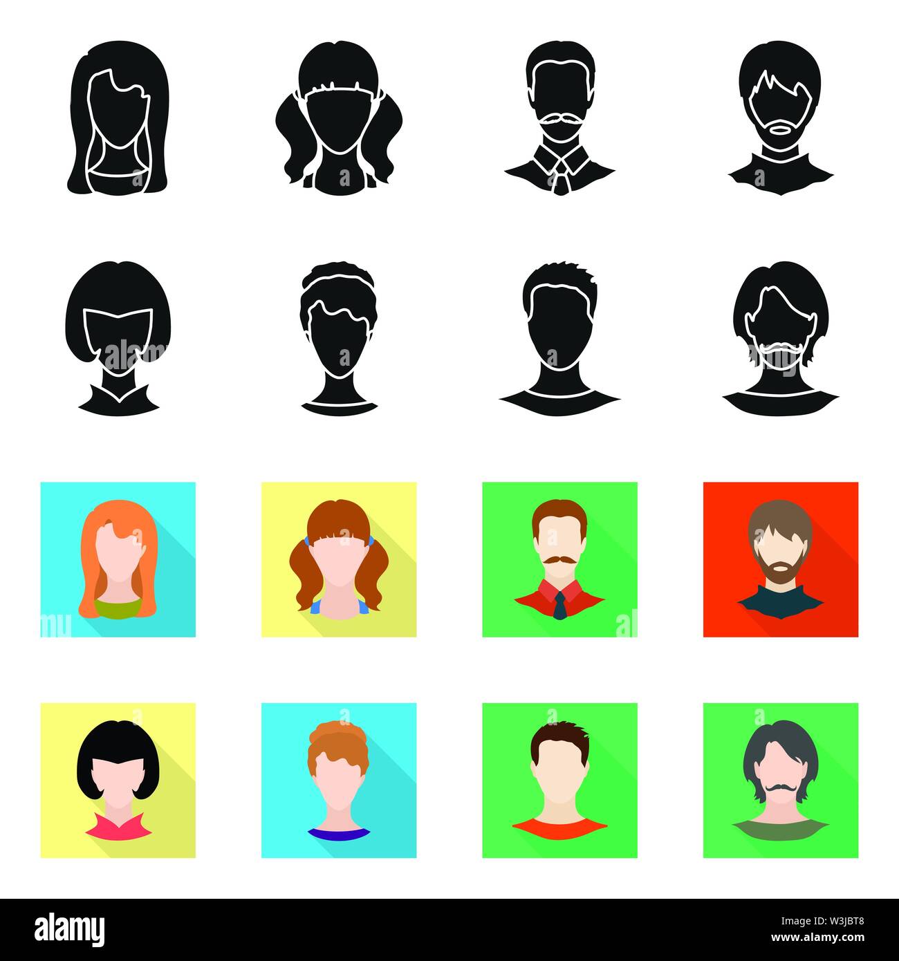 Vector illustration of professional and photo sign. Collection of ...