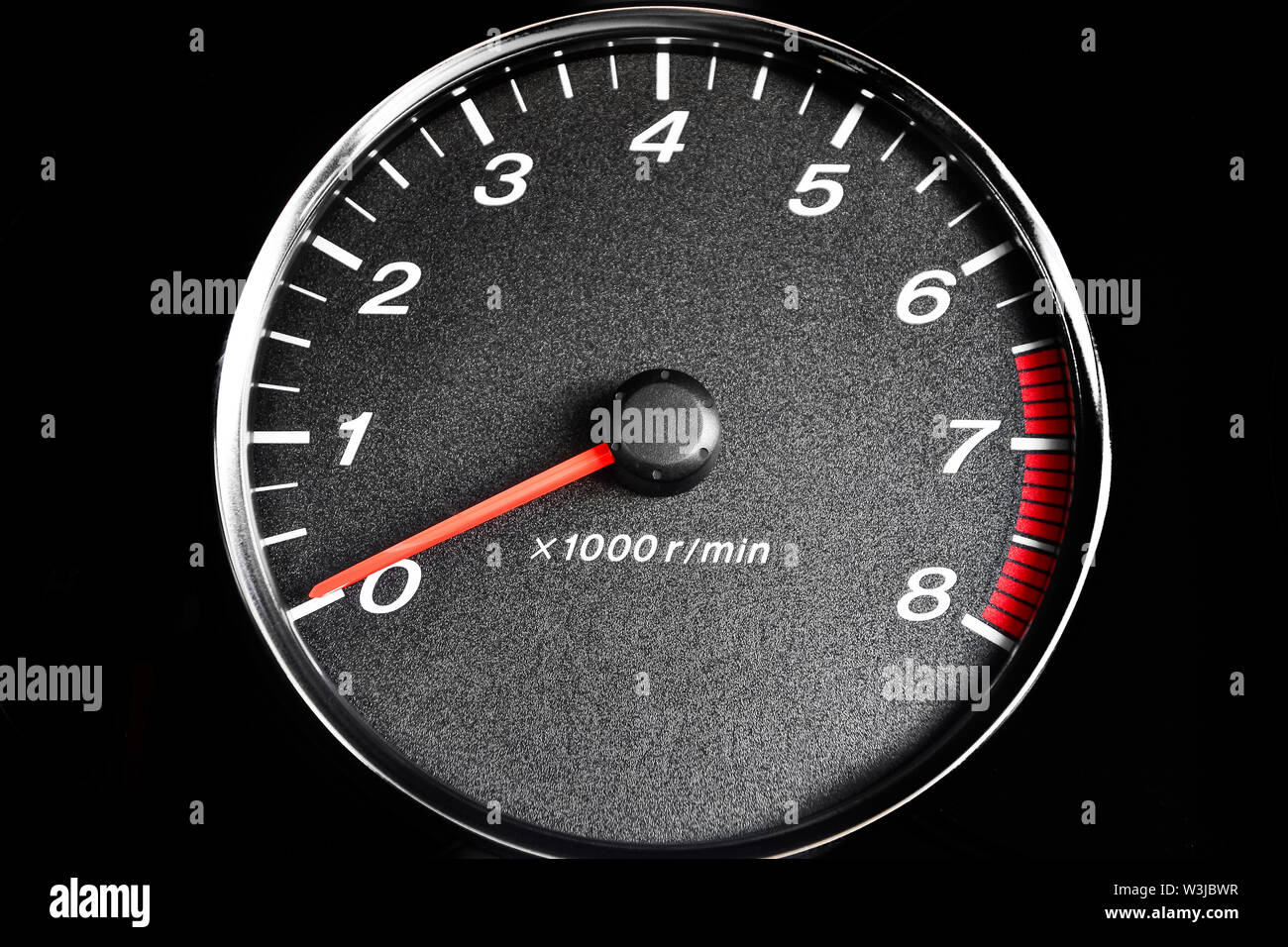 Close-up dashboard with speedometer and RPM Stock Photo - Alamy