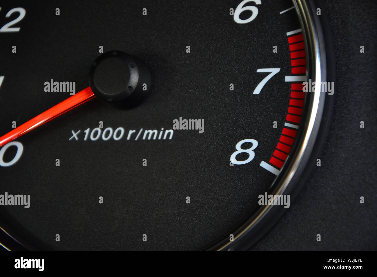 Close-up dashboard with speedometer and RPM Stock Photo - Alamy