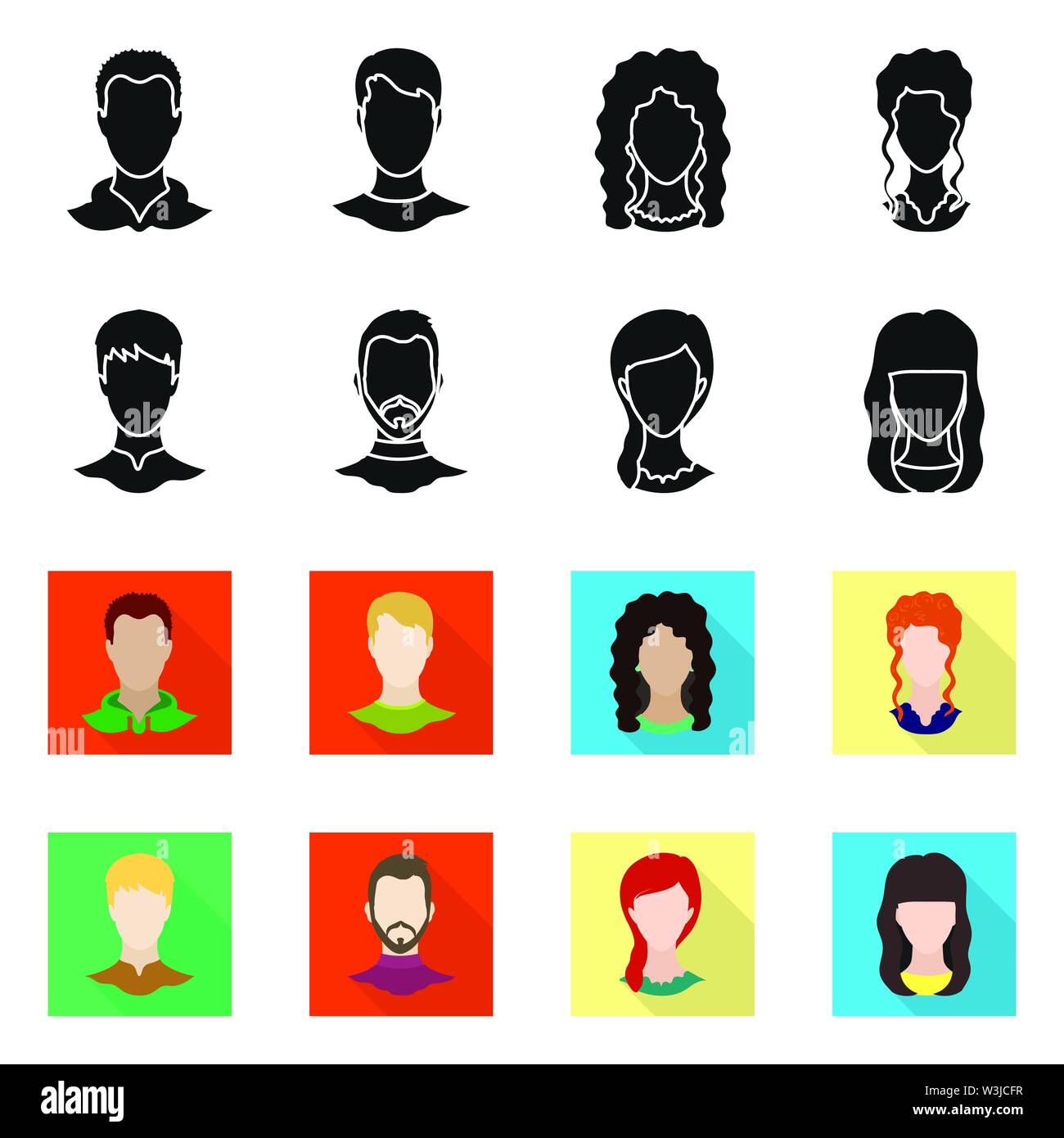 Vector illustration of professional and photo sign. Collection of ...