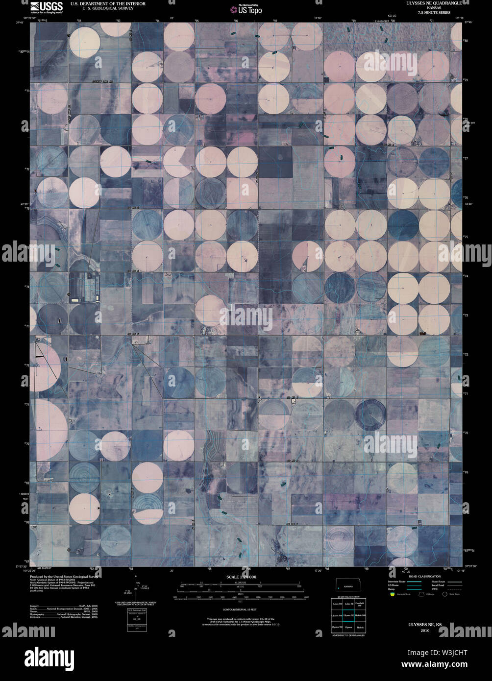 Ulysses kansas map hi-res stock photography and images - Alamy