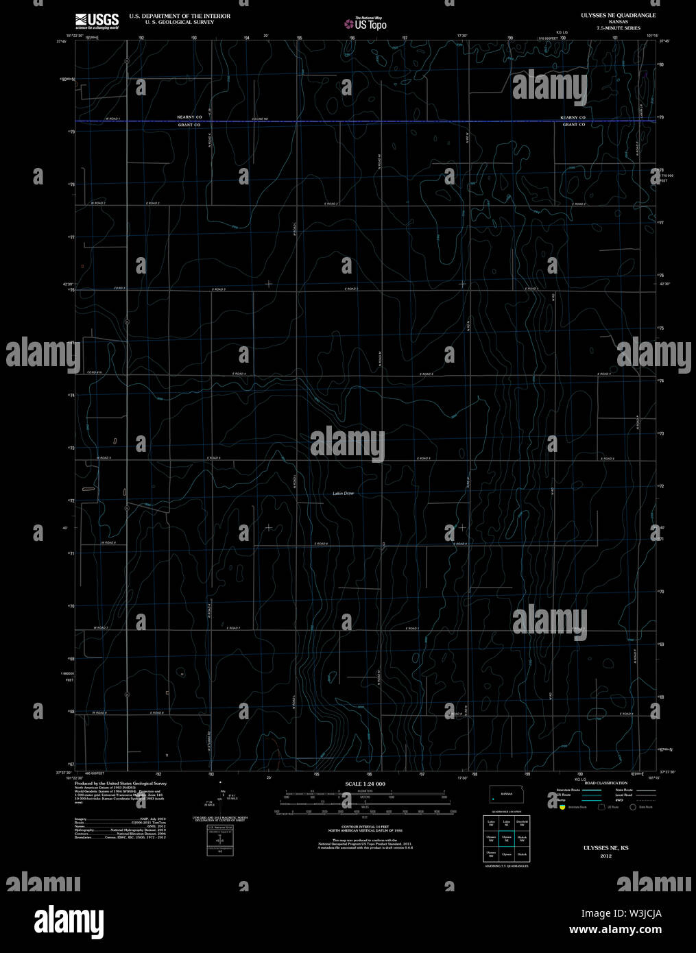 Ulysses kansas map hi-res stock photography and images - Alamy