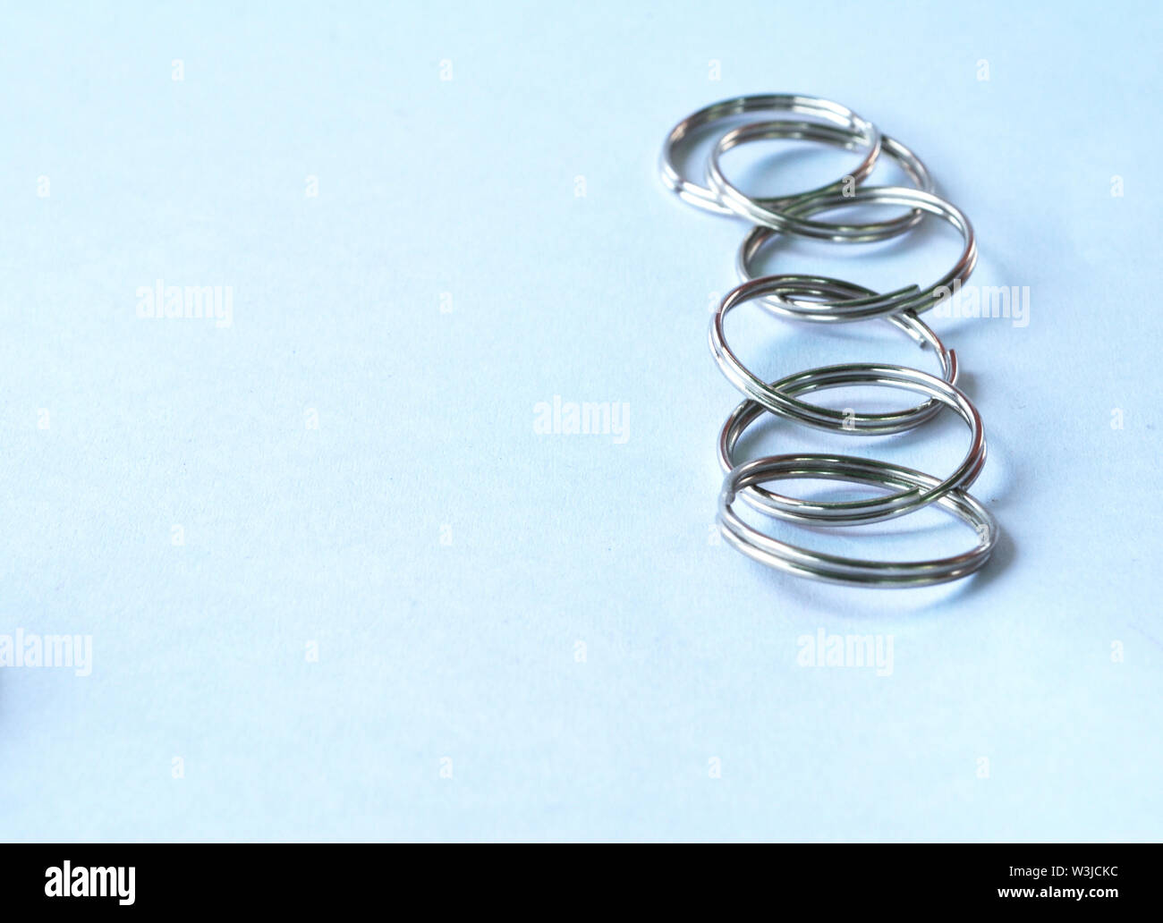 Stainless steel loop for hanging on the white background Stock Photo ...