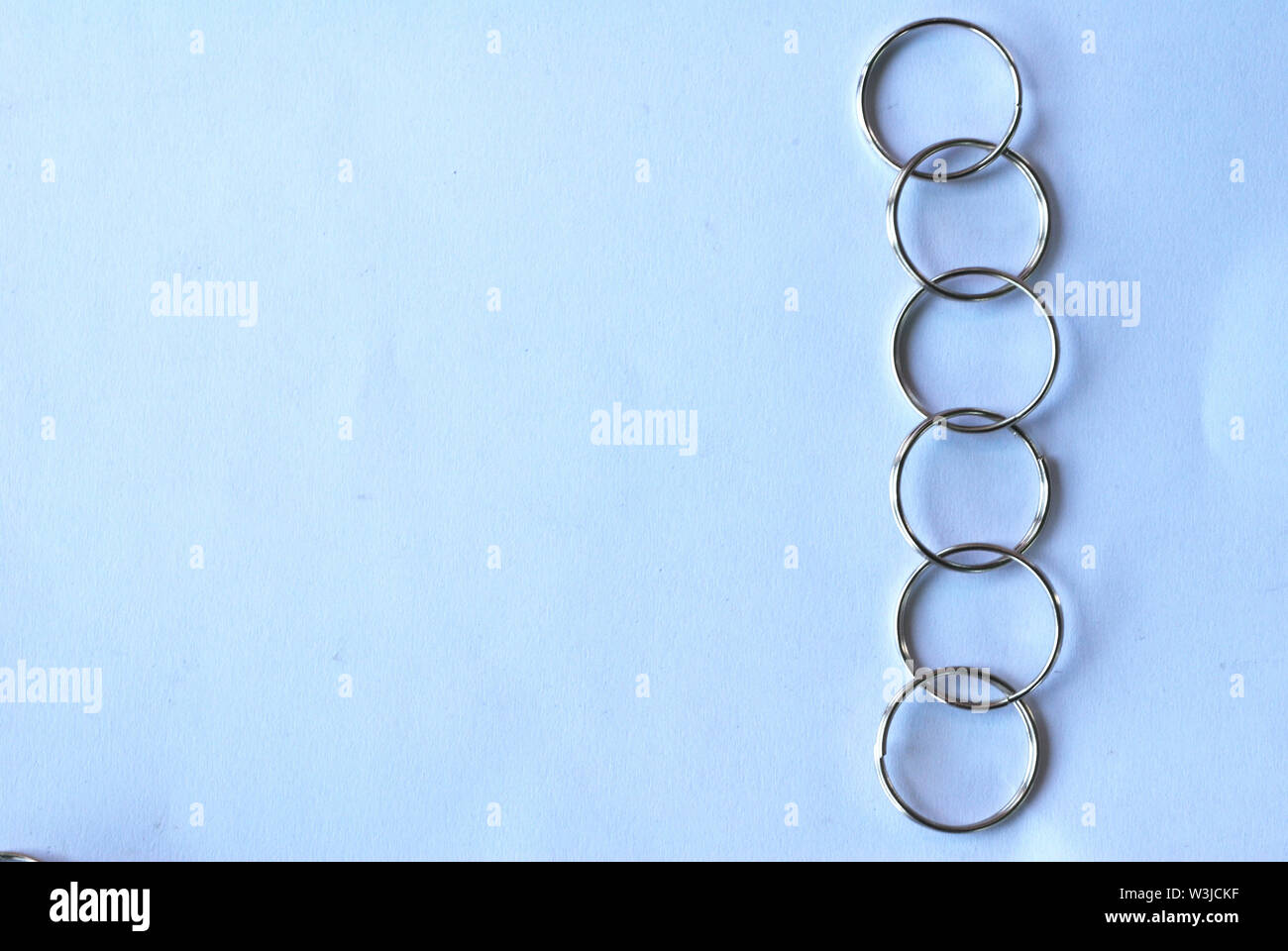 Stainless steel loop for hanging on the white background Stock Photo ...
