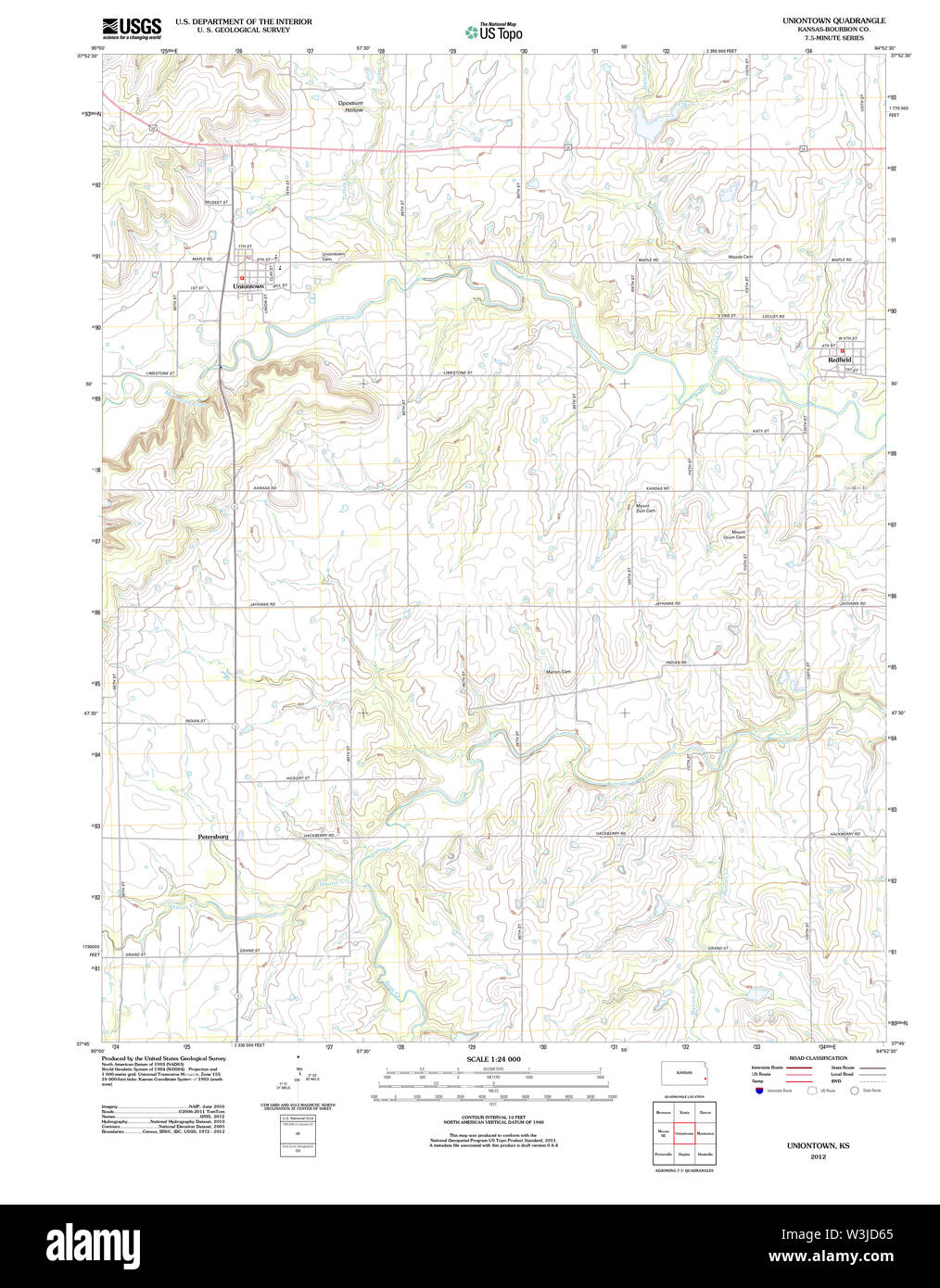 Uniontown map hi-res stock photography and images - Alamy