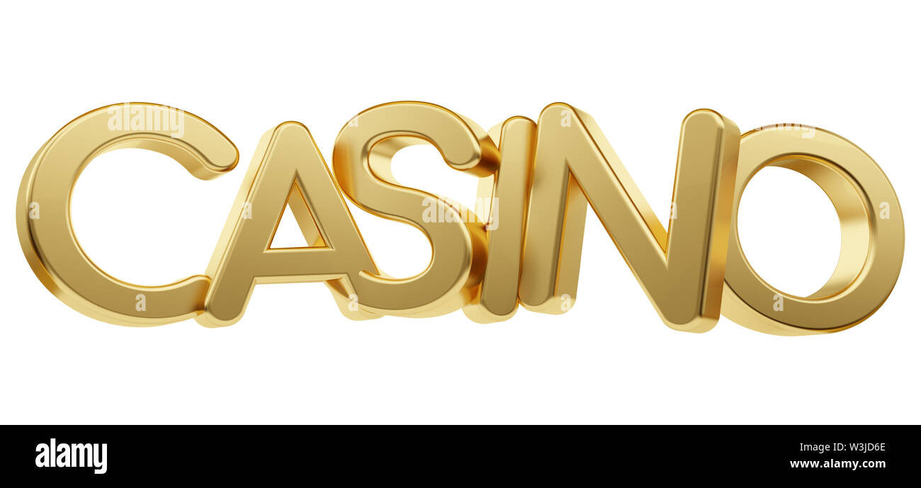 casino bold letters isolated on white 3d-illustration Stock Photo - Alamy