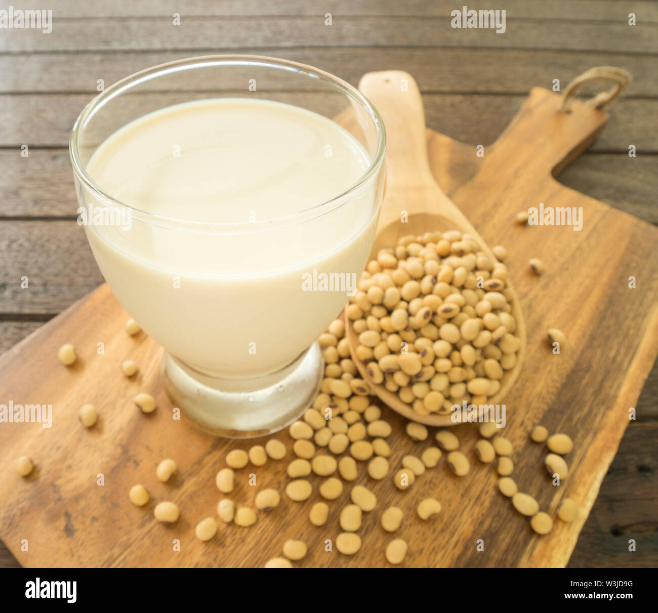 soymilk, soybean milk, in glass for drink Stock Photo - Alamy