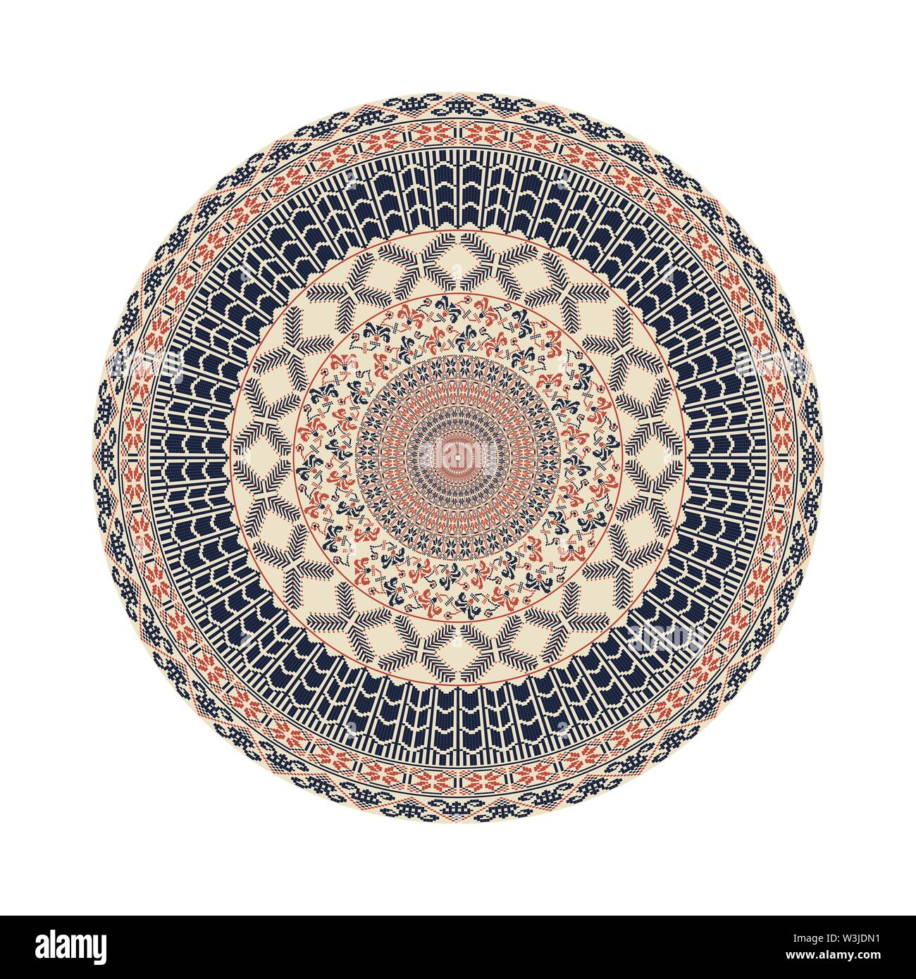 Circular pattern in traditional palestinian style Stock Vector Images ...