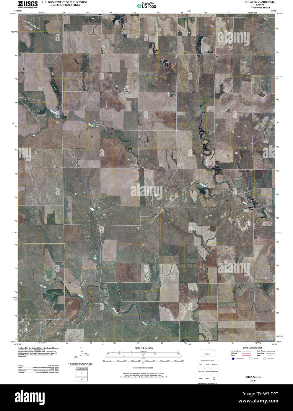 Utica kansas map hi-res stock photography and images - Alamy