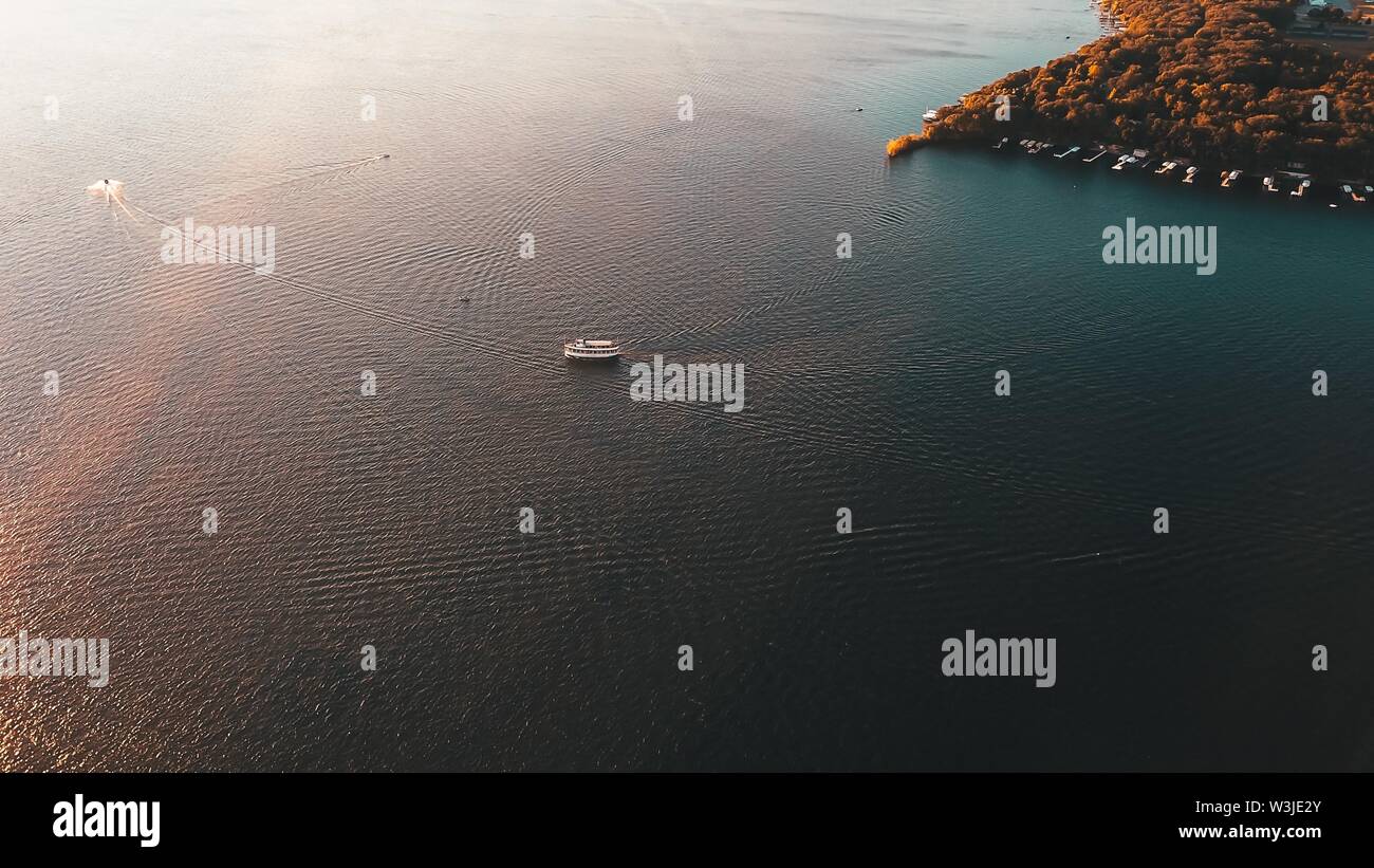 Aerial view side view luxury ship at sea hi-res stock photography and ...