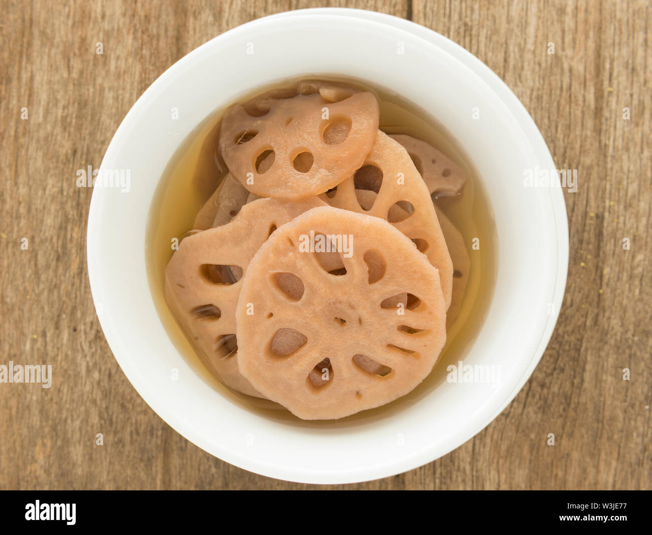 Thailand dessert, cold boiled Lotus root with syrup; appetite and helps ...