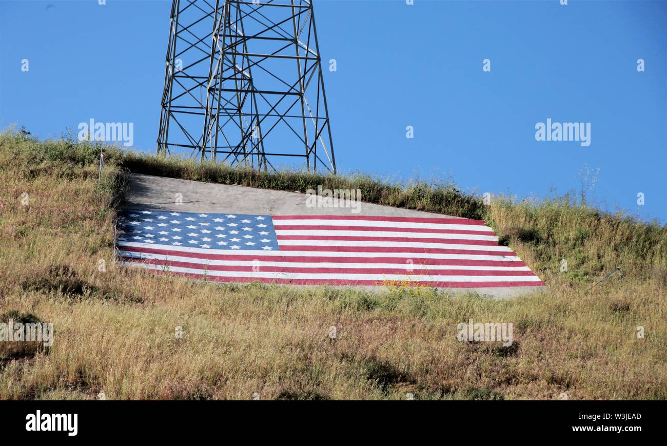 Concrete slab with american flag hi-res stock photography and images ...