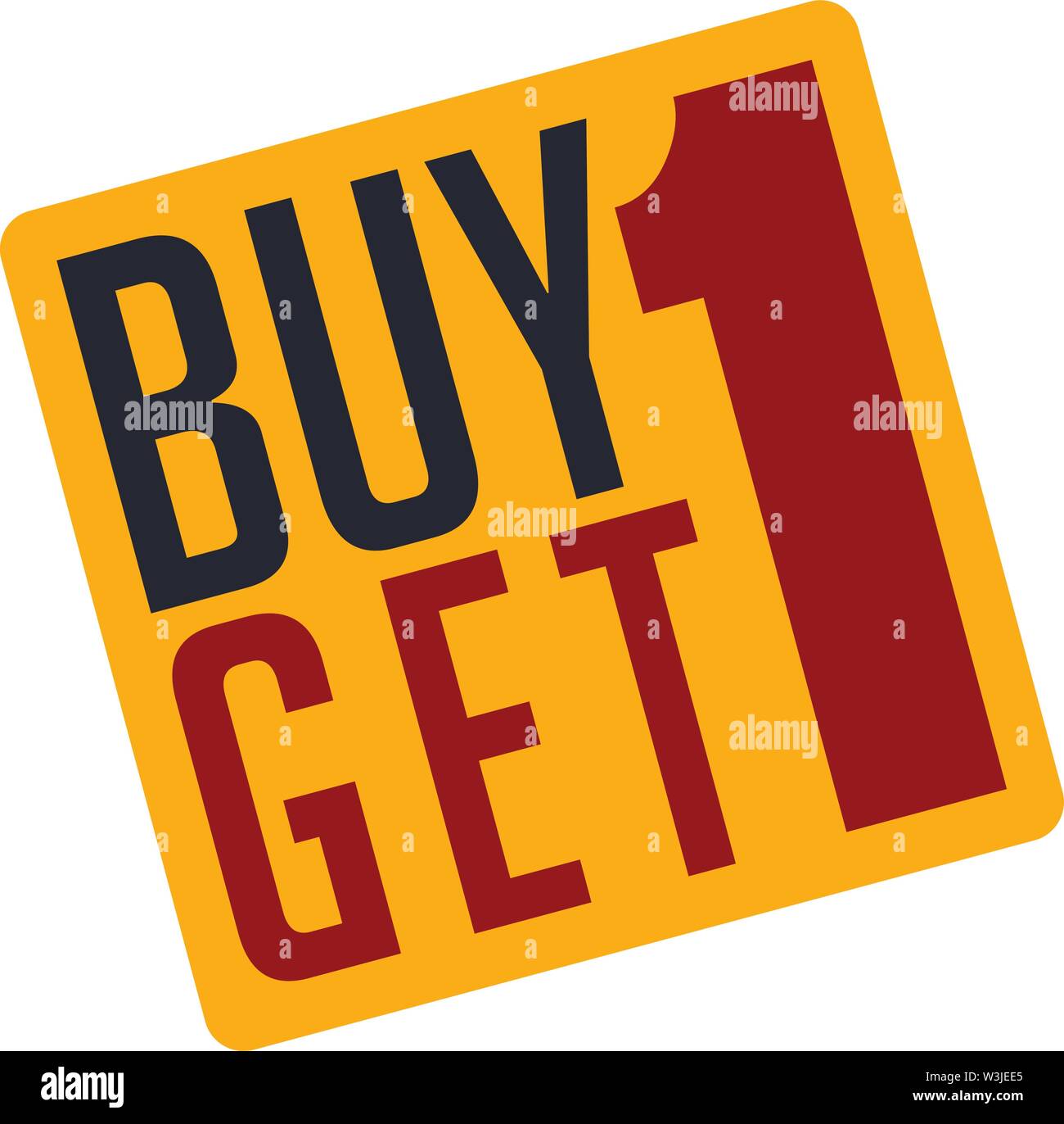 buy one get free promotion sign label vector Stock Vector Image & Art ...