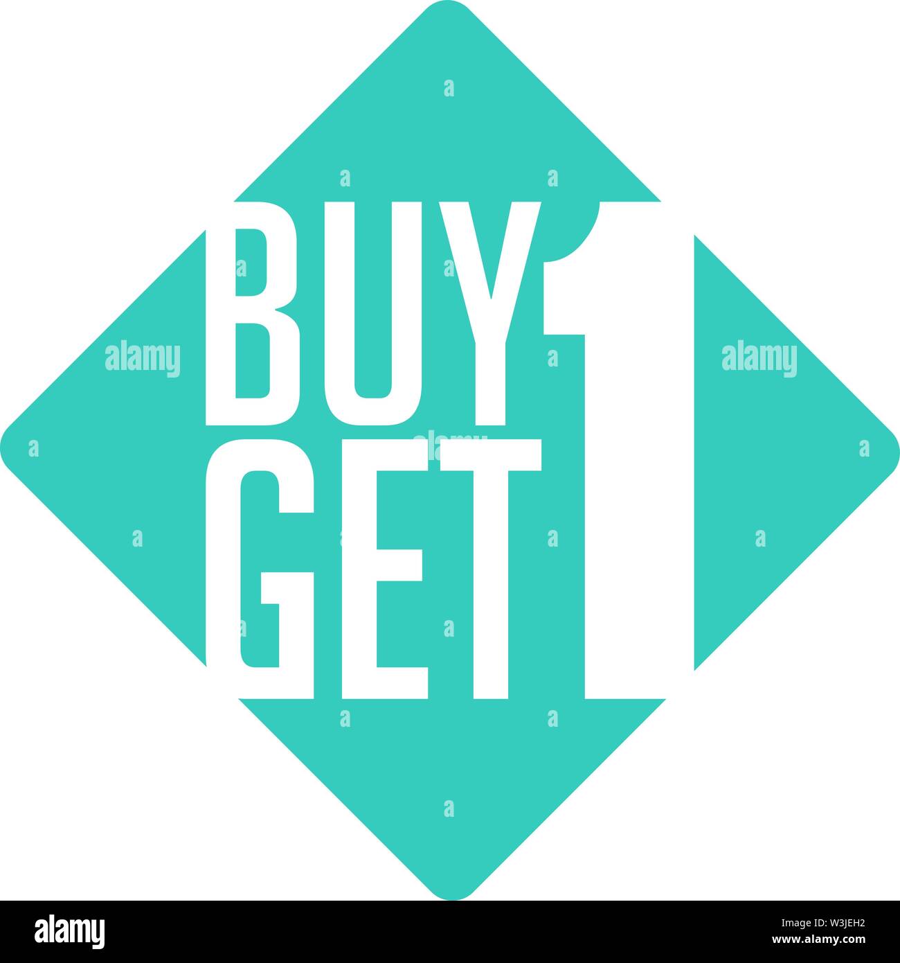 buy one get free promotion sign label vector Stock Vector Image & Art ...