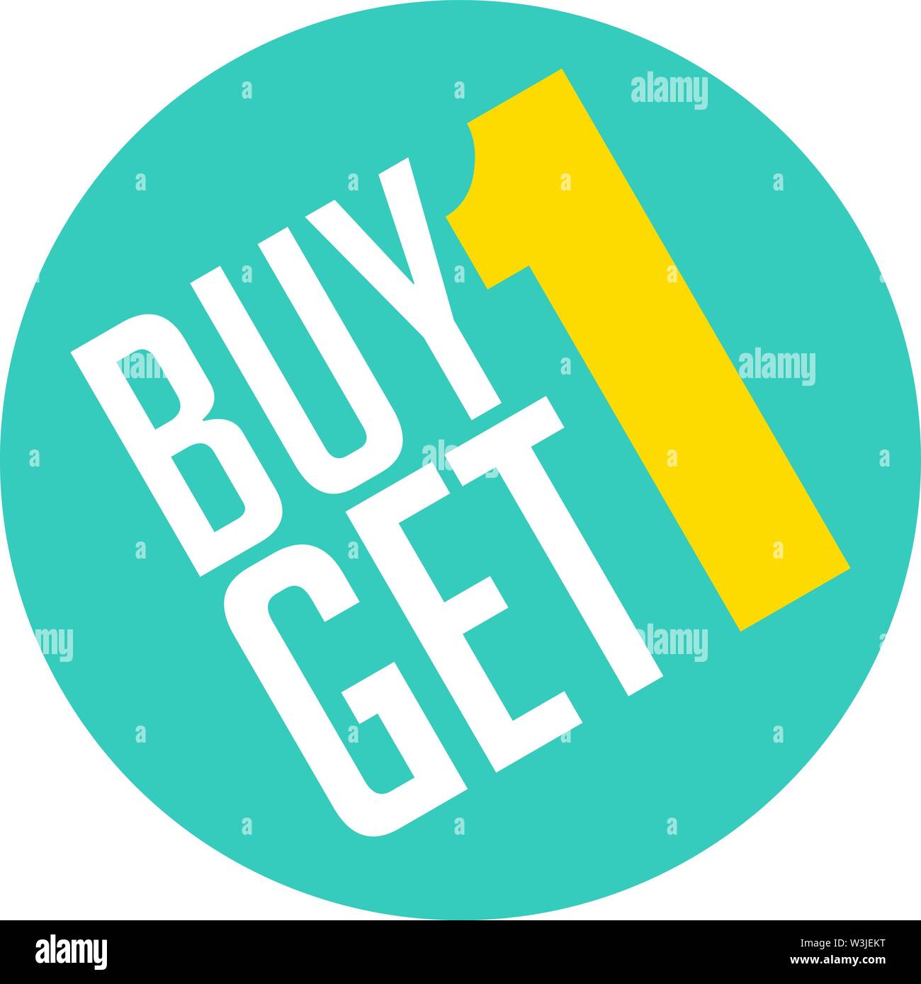 buy one get free promotion sign label vector Stock Vector Image & Art ...