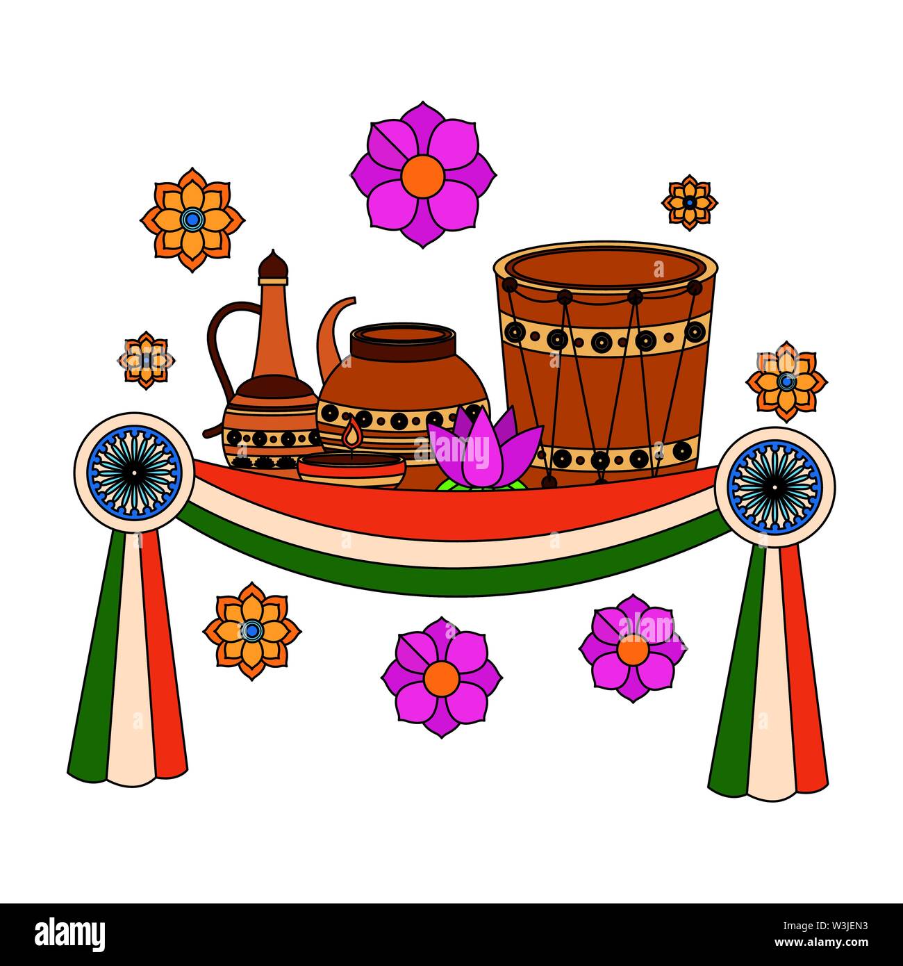 Ceramic lotus flowers Stock Vector Images - Alamy