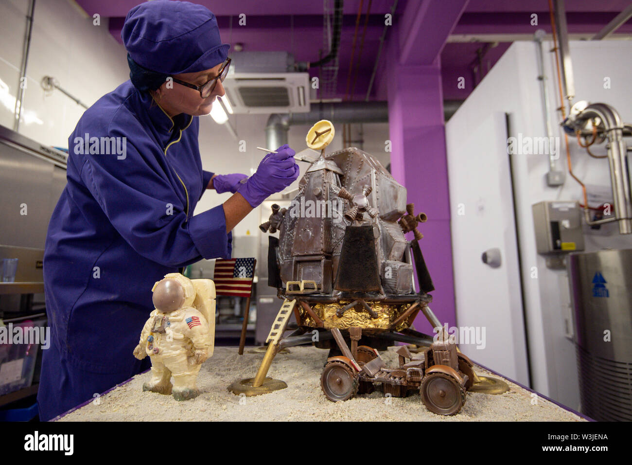 Cadbury World chocolatier Dawn Jenks adds the finishing touches to the ...