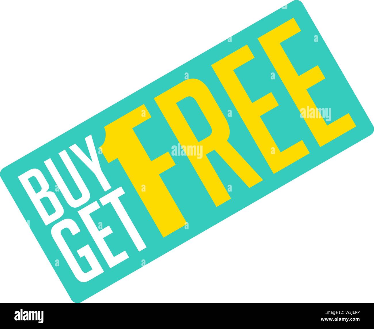 buy one get free promotion sign label vector Stock Vector Image & Art ...