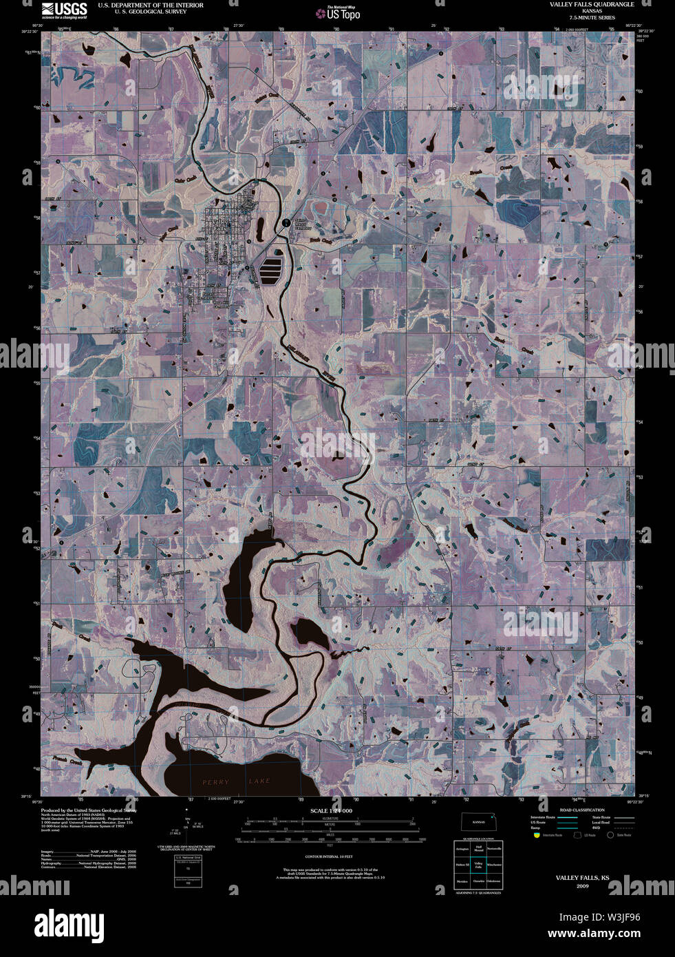 Map of valley falls hi-res stock photography and images - Alamy
