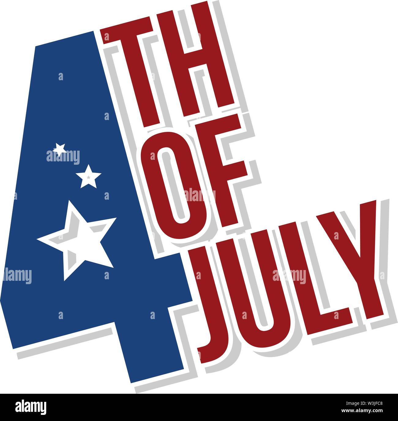 fourth of july sign label tag emblem vector art Stock Vector Image ...