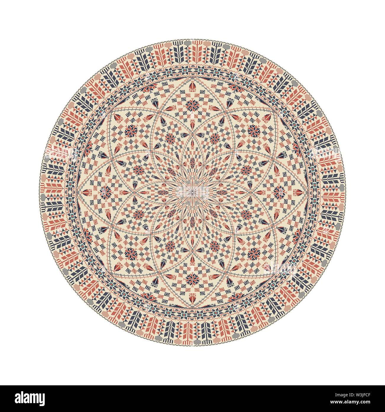 Circular pattern in traditional palestinian style Stock Vector Images ...