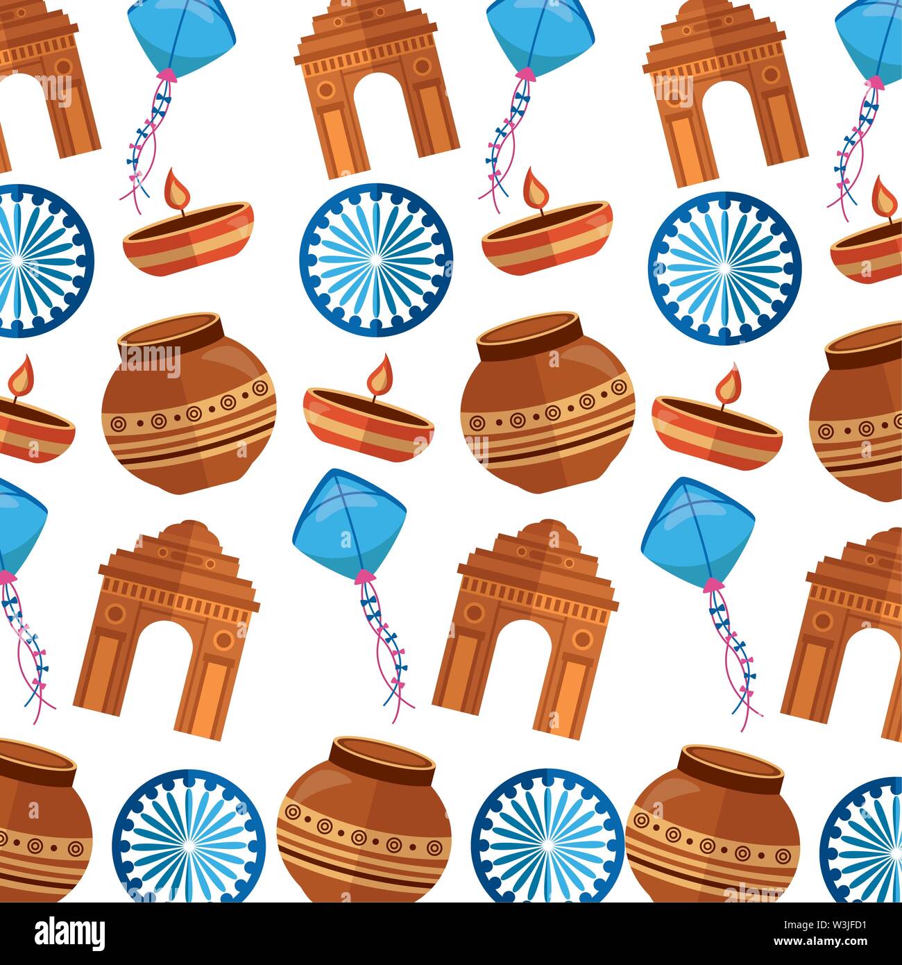 indian gateway and independence day pattern Stock Vector Image & Art ...