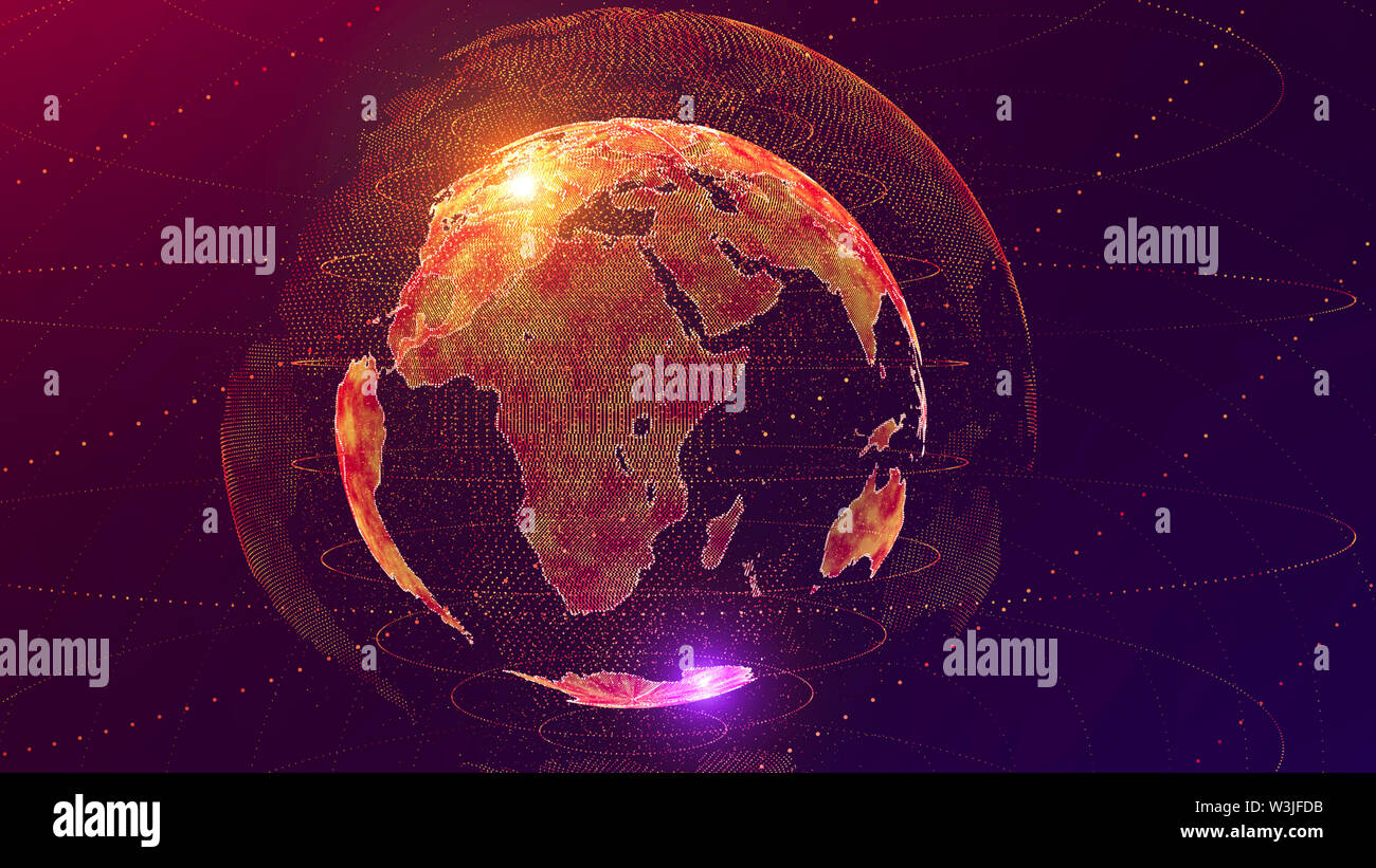world AI (artificial intelligence) Global network concept. IoT ...