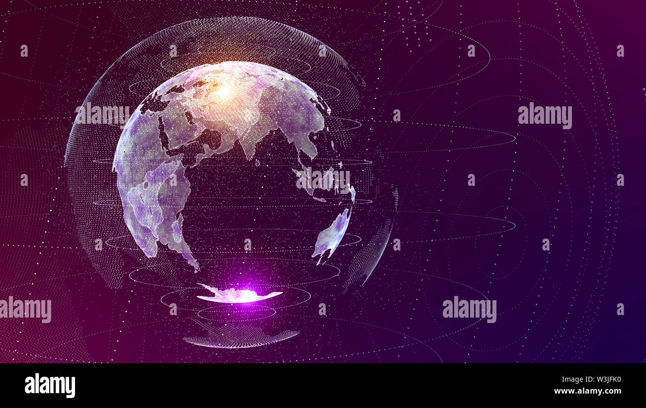 world AI (artificial intelligence) Global network concept. IoT ...