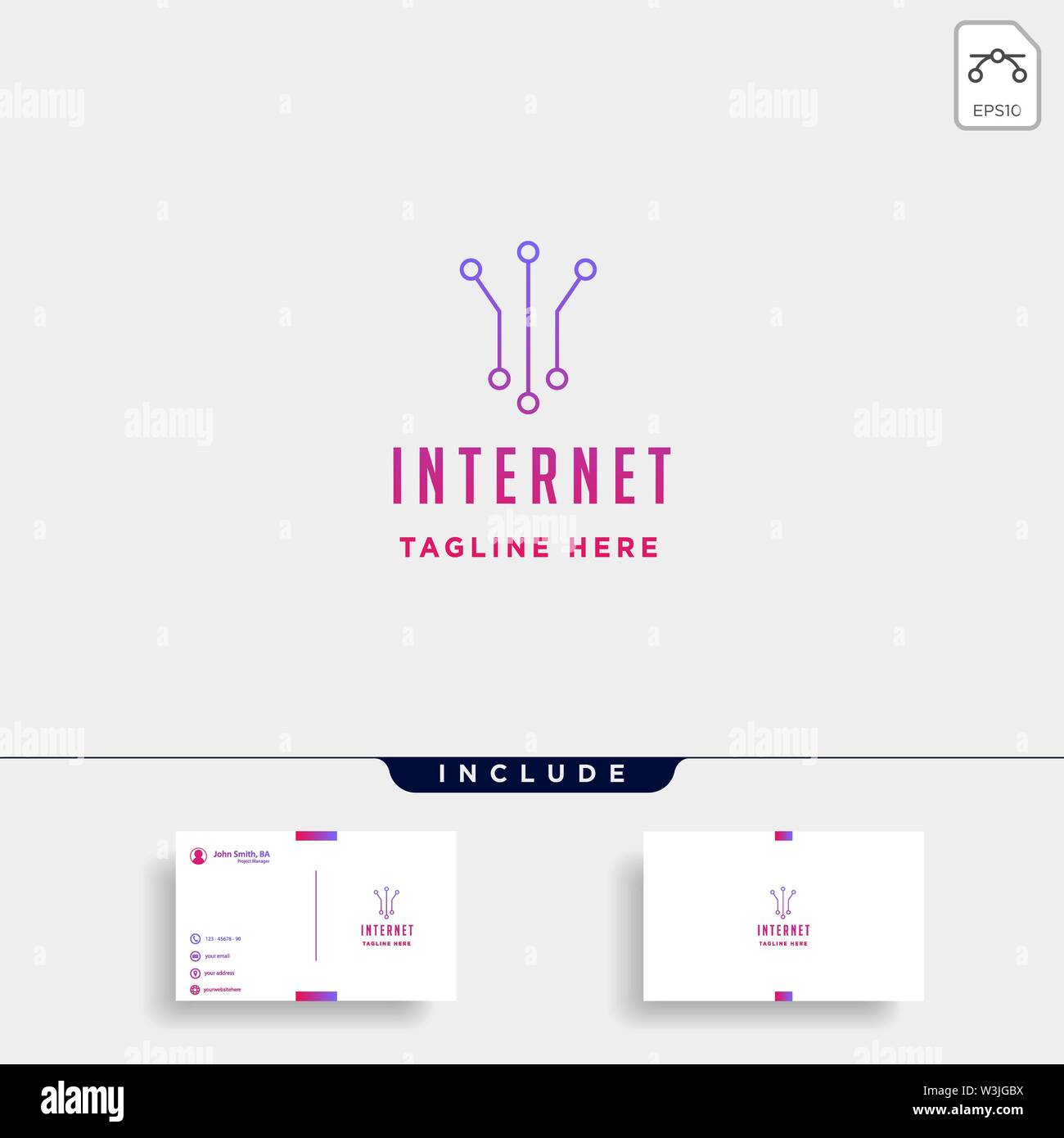 internet connection simple logo design vector communication symbol icon ...