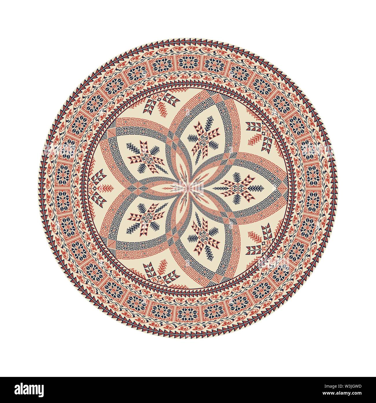 Circular pattern in traditional palestinian style Stock Vector Images ...
