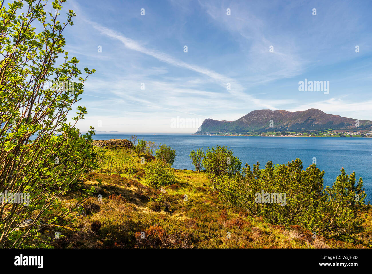 Alesund downtown and surroundings view in a spring sunny morning Stock ...