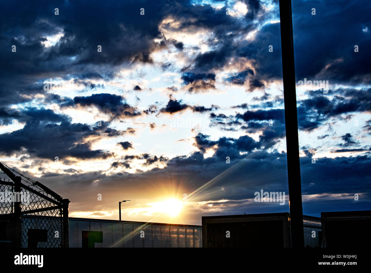 Gorgeous sunrise at my work Stock Photo - Alamy