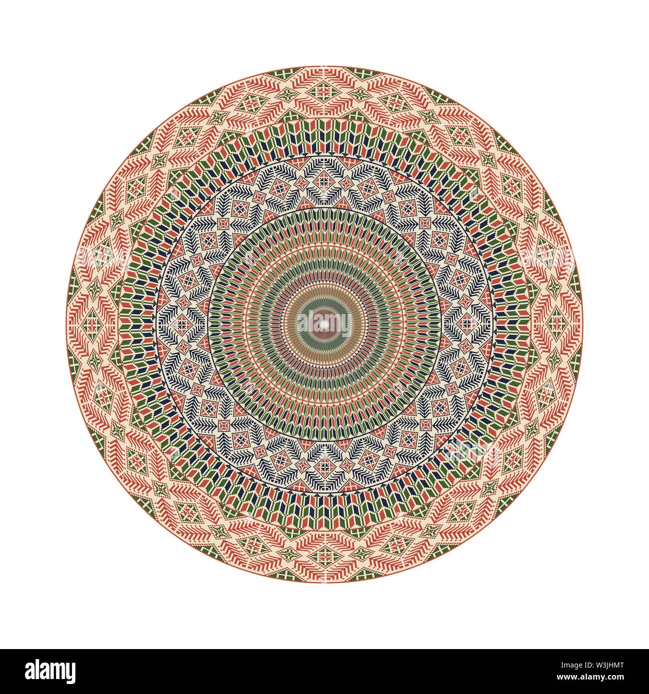 Circular pattern in traditional palestinian style Stock Vector Images ...