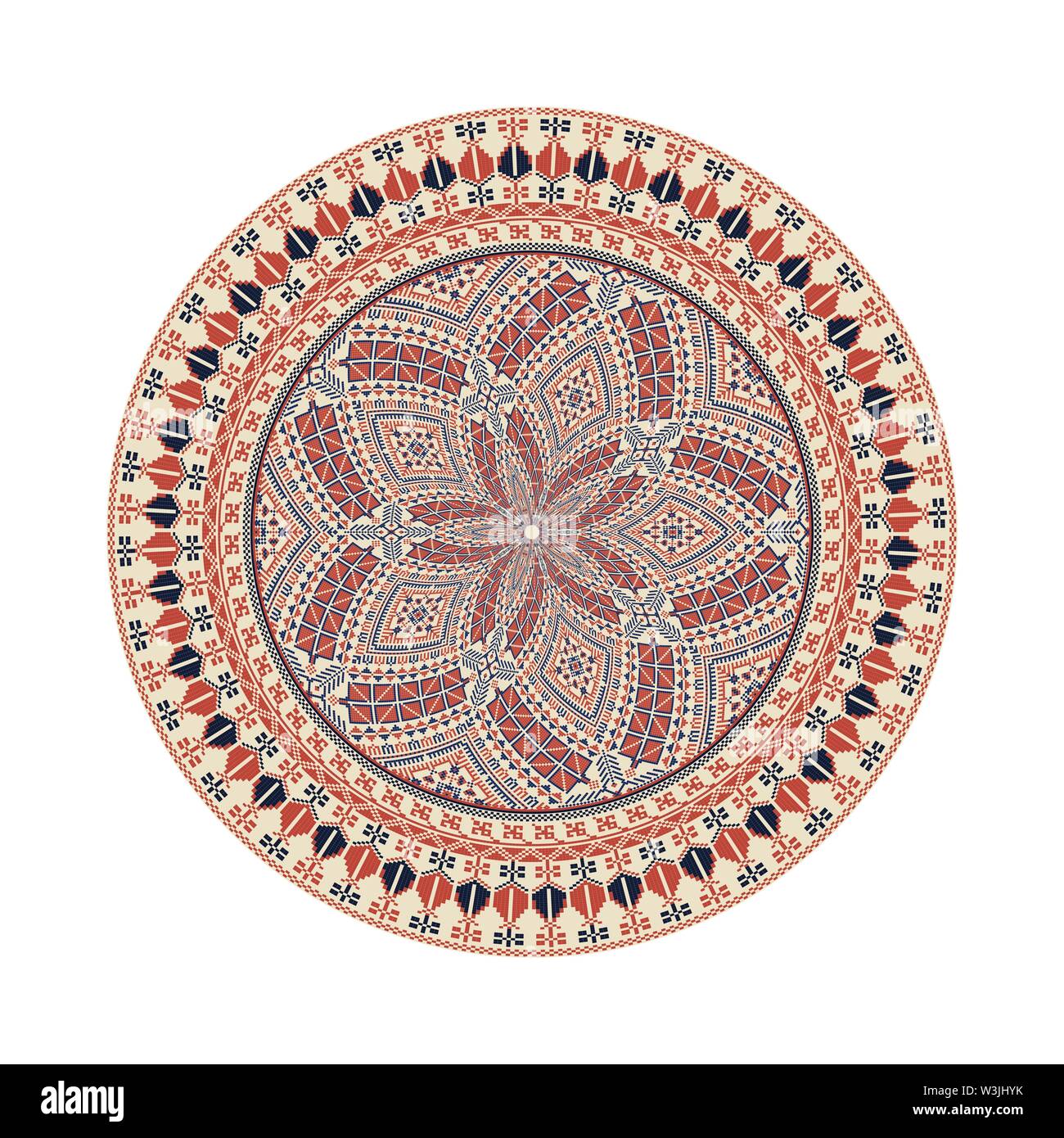 Circular pattern in traditional palestinian style Stock Vector Images ...