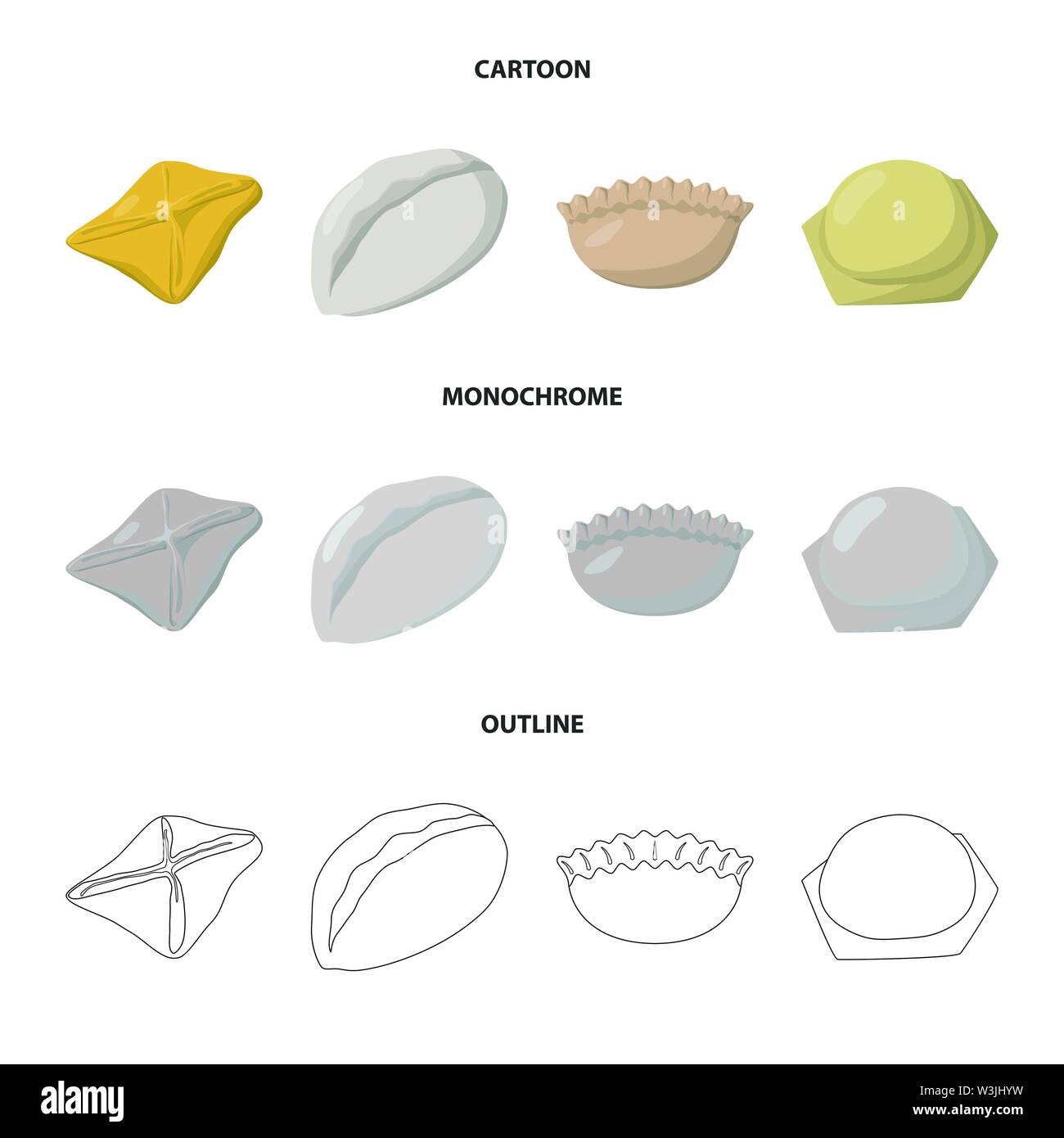 Vector design of products and cooking logo. Collection of products and ...