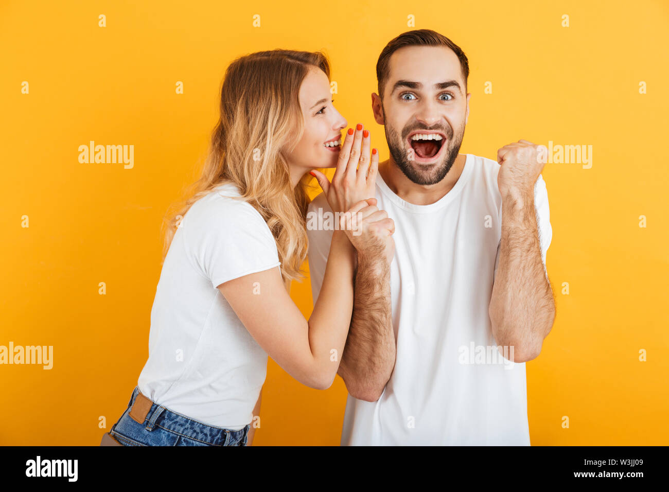 Whispering to each other hi-res stock photography and images - Alamy