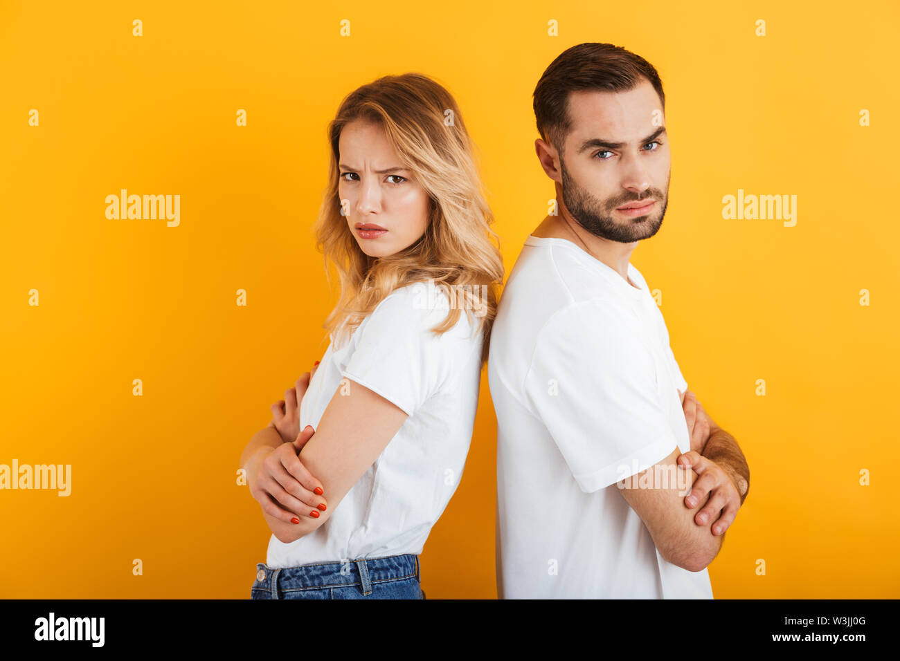 Couple argue crossed hi-res stock photography and images - Alamy