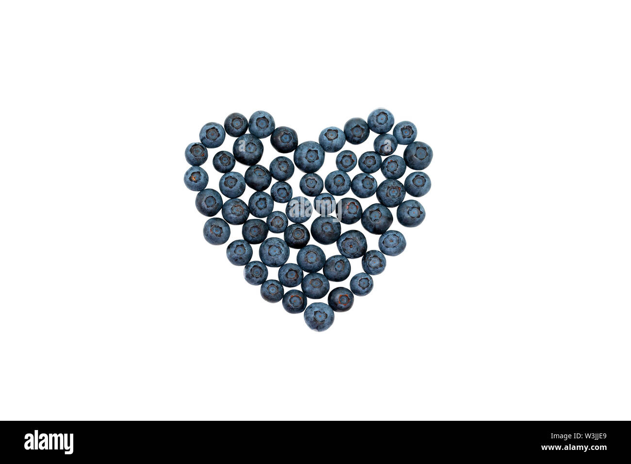 Fresh Blueberry on white background, heart shape Stock Photo - Alamy