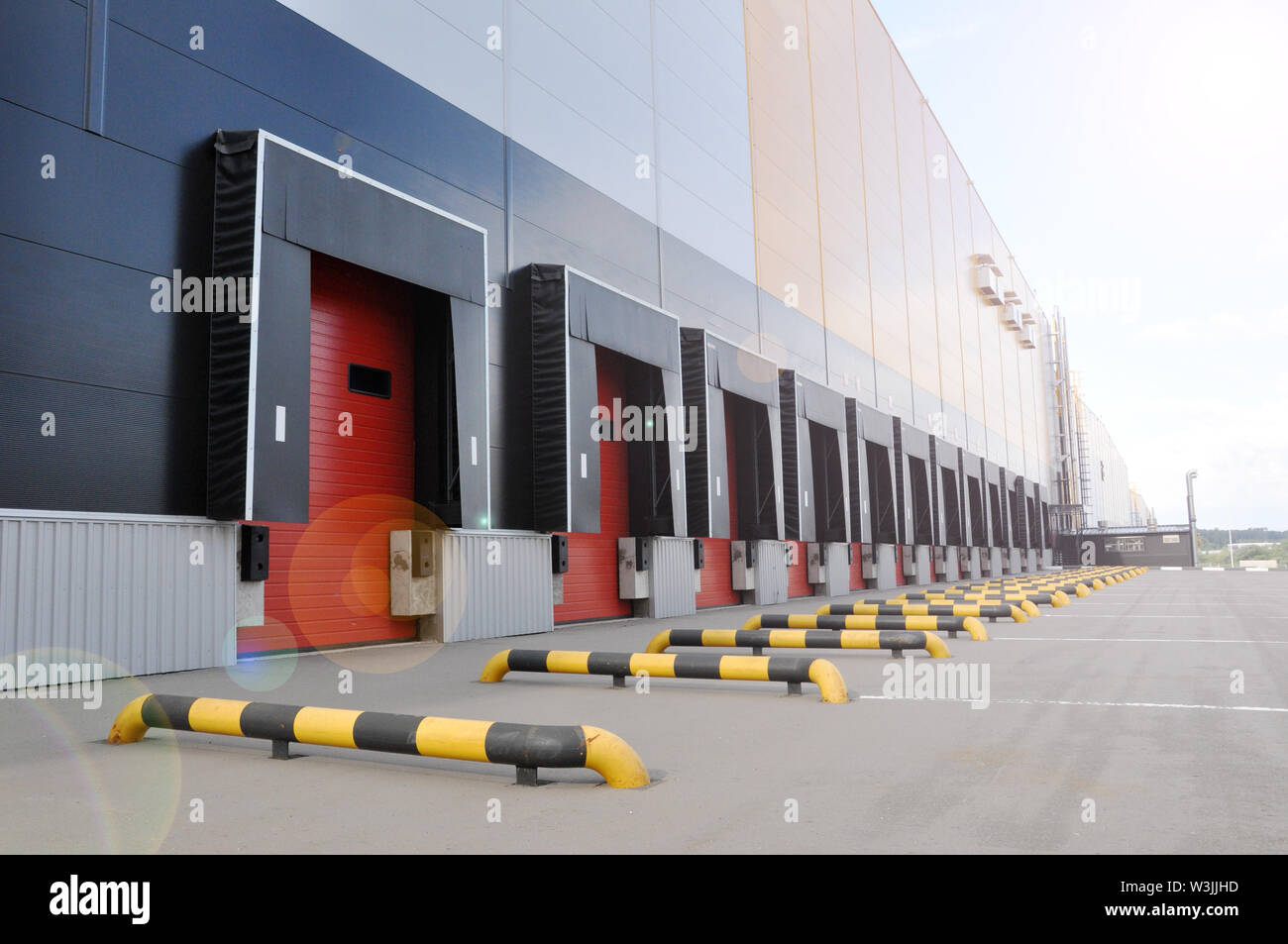 innovative logistic warehouse complex. A Large distribution warehouse ...